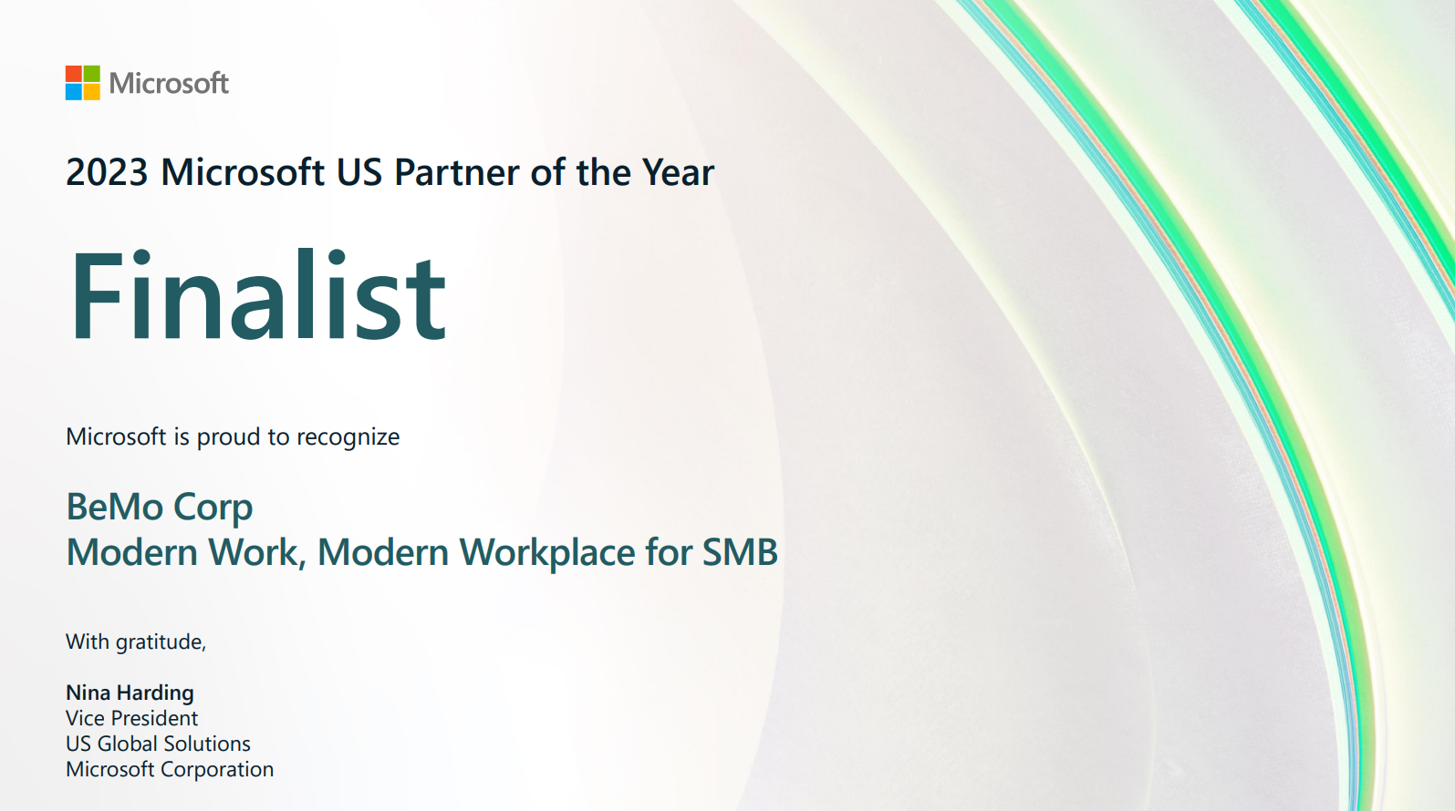 BEMO Wins Microsoft US Partner of the Year 2023